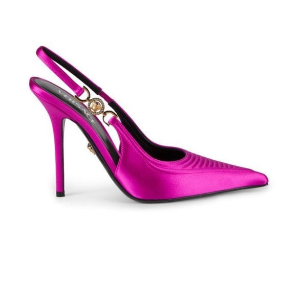 Versace | Shoes | Versace Pink Stiletto Heels Satin Finish | Poshmark